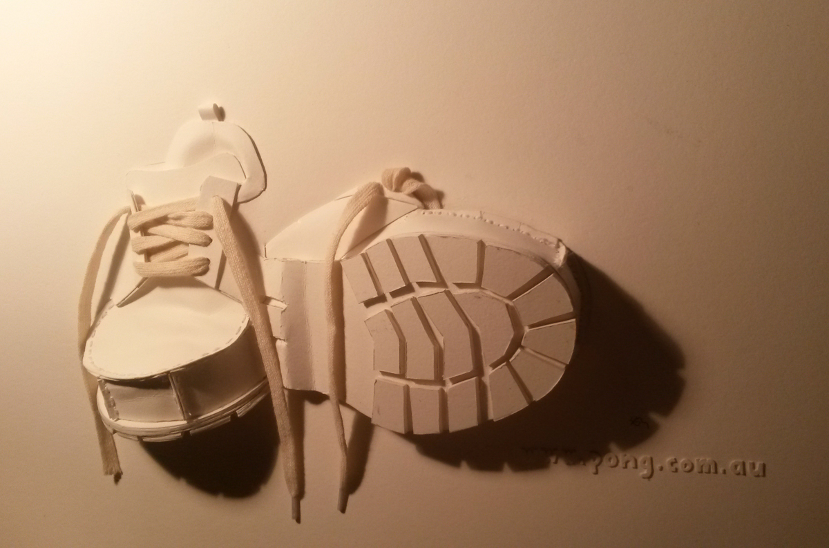 Shoe Paper Sculpture